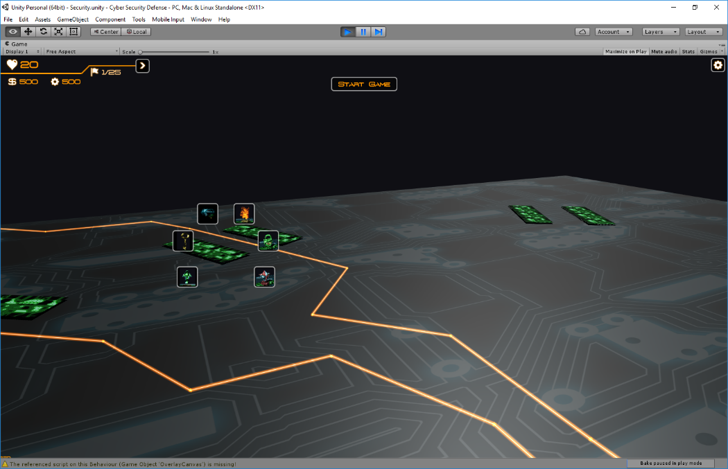 3D Cyber Tower Defence Game – K-12 Cybersecurity Educations
