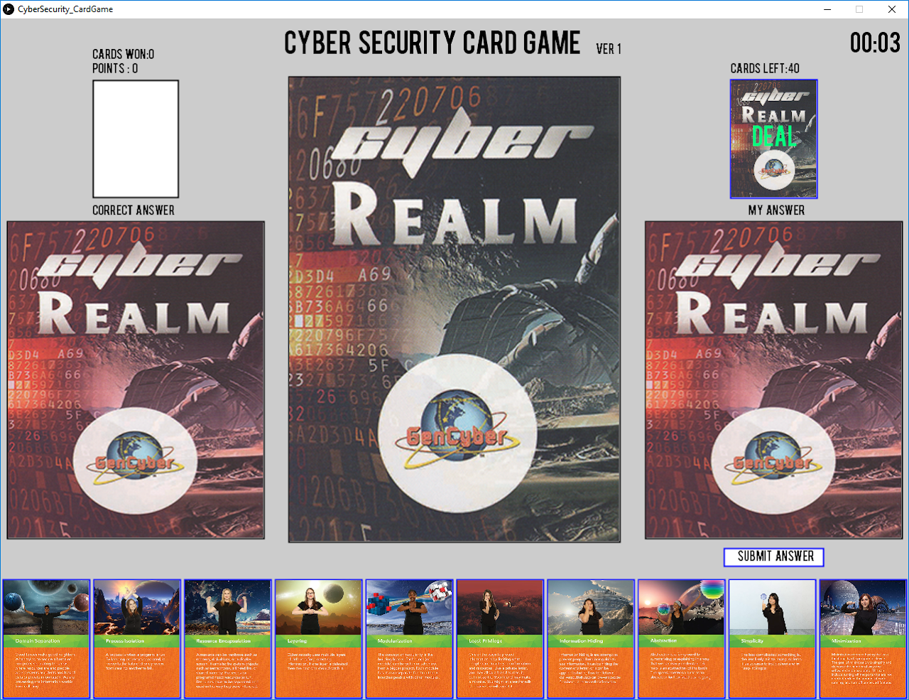 2D Cyber Security Card Game – K-12 Cybersecurity Educations